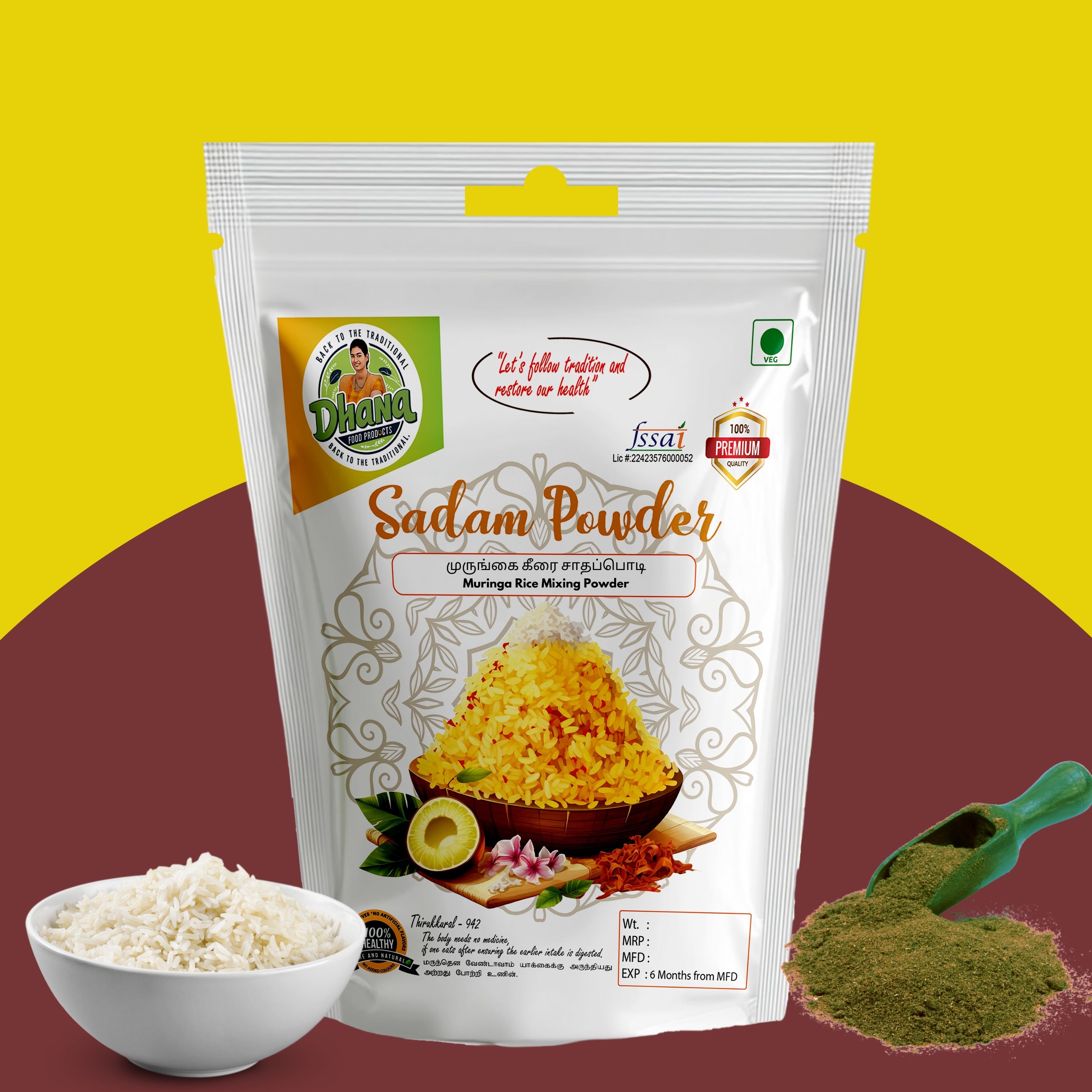 Moringa rice mixing powder / முருங்கை கீரை சாதப்பொடி – Dhanas Foods